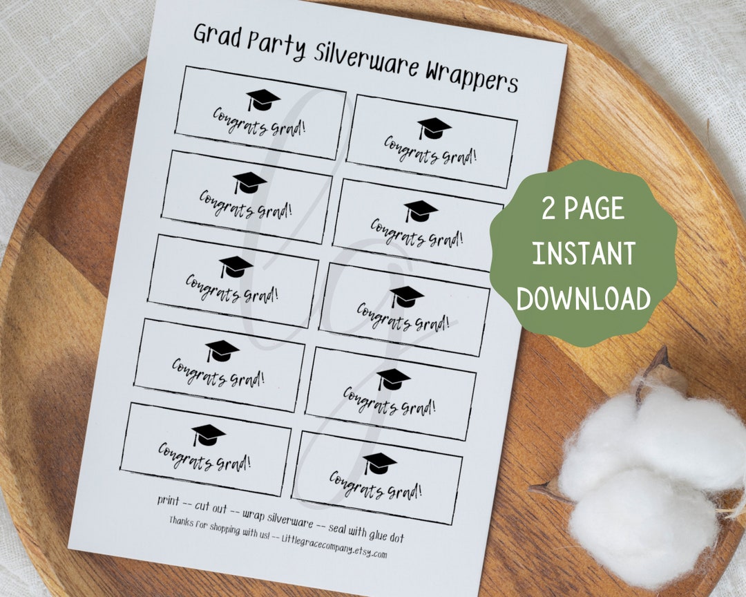 Graduation Silverware Wrappers Graduation Party Decorations - Etsy
