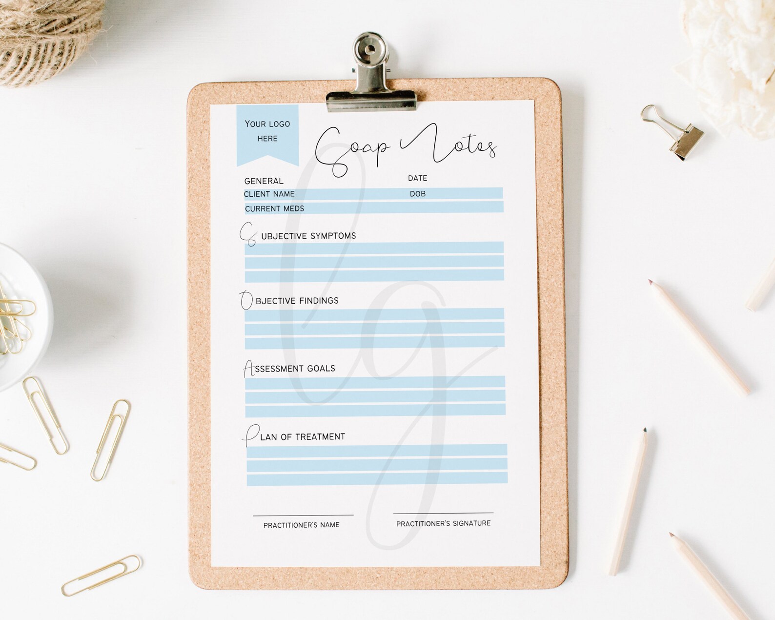 Soap Notes Template | Soap Notes Format | Esthetician Business ...
