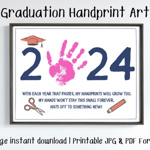 Graduation Handprint Art | Handprint Art Craft | Handprint Kids ...