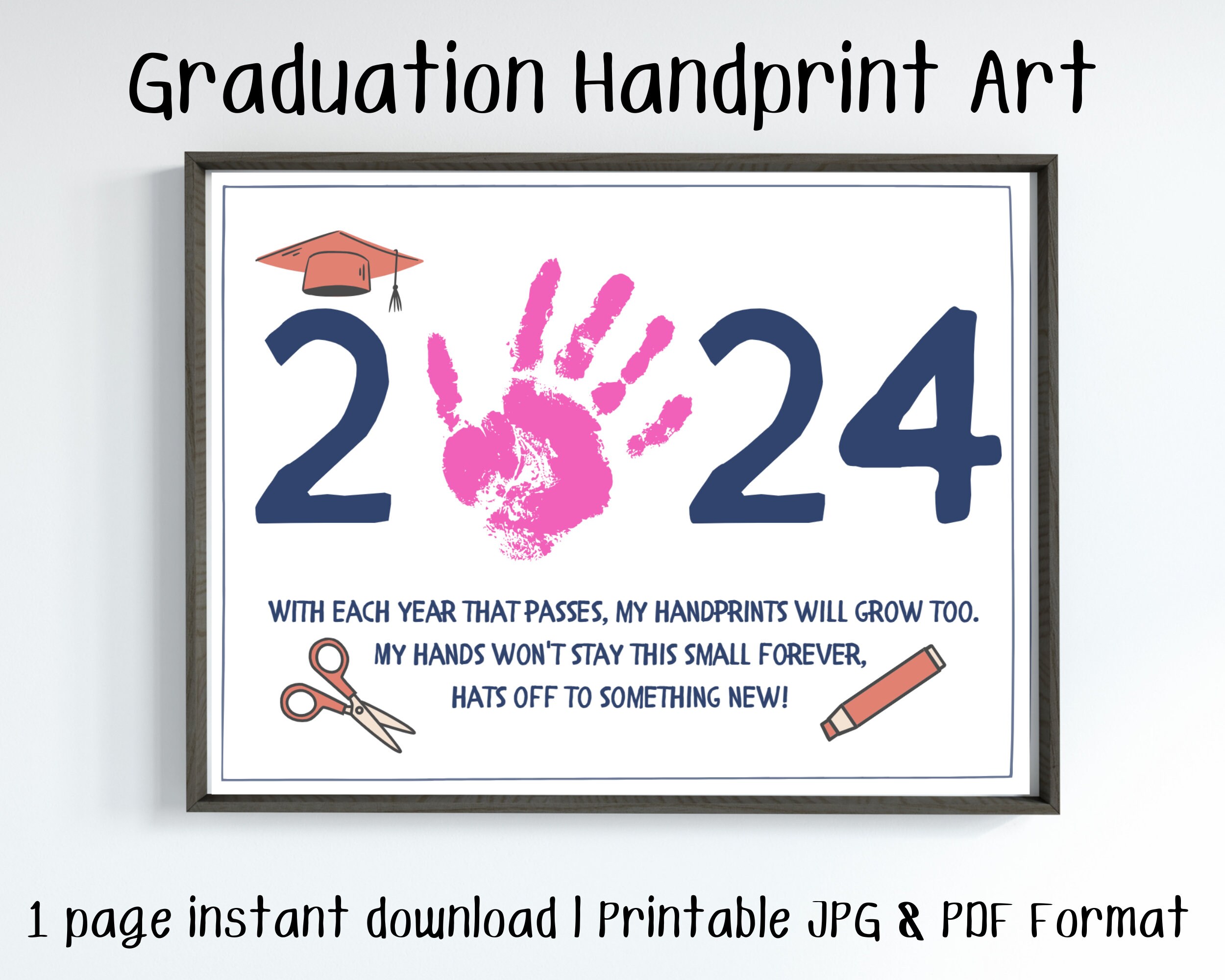 Graduation Handprint Art | Handprint Art Craft | Handprint Kids ...