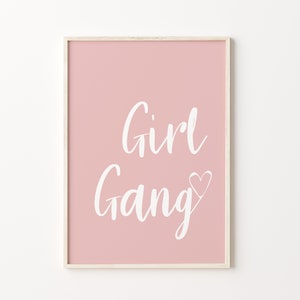 Girls Bedroom Sign | Girls Rule | Girl Gang Art | Girl Nursery Decor ...