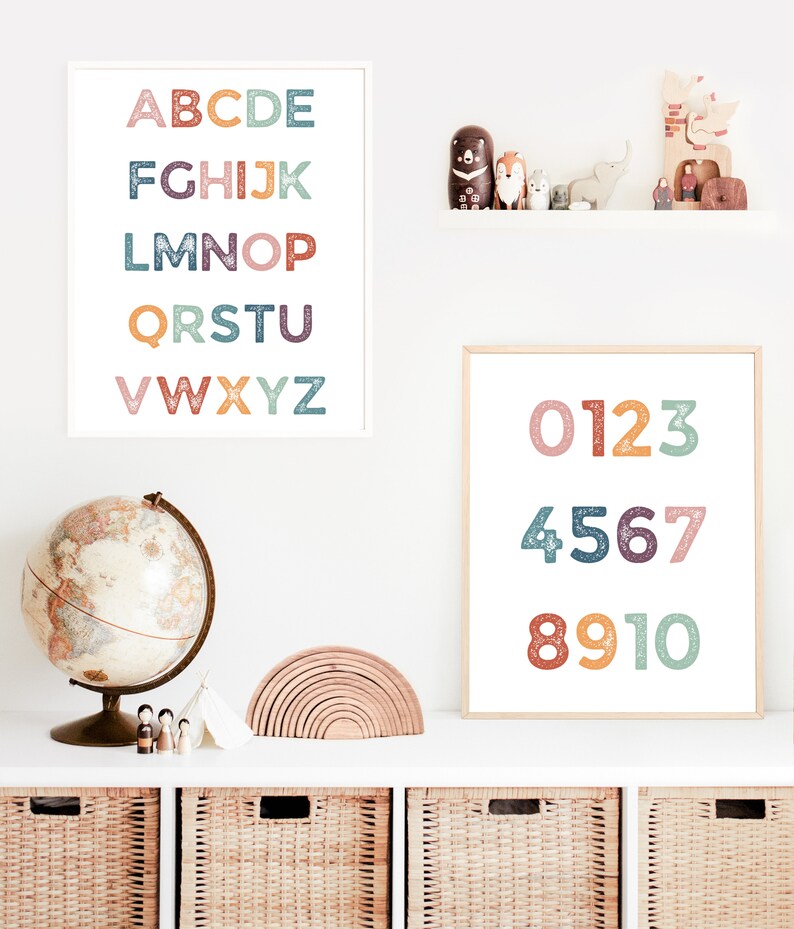 Rainbow Alphabet Poster Classroom Decor Elementary - Etsy