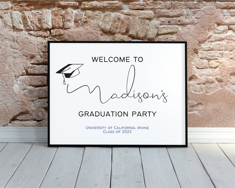 Graduation Welcome Sign Graduation Poster Graduation - Etsy