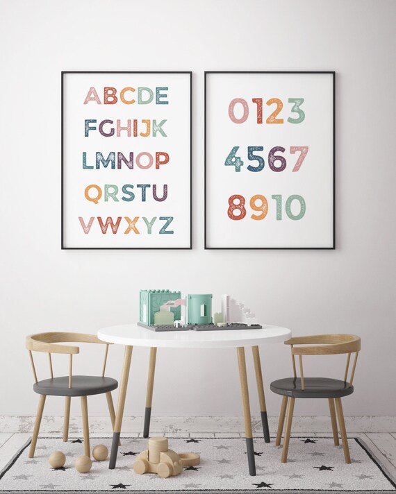 Rainbow Alphabet Poster Classroom Decor Elementary - Etsy