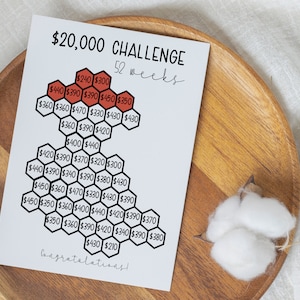20K 52 Week Savings Challenge | 20,000 Saving Challenges | 20K Money ...