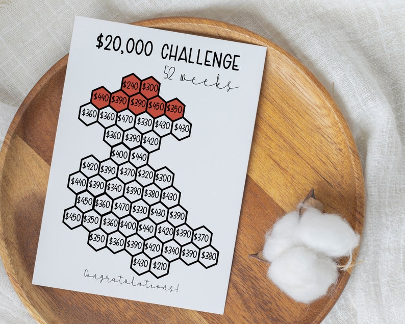 20K 52 Week Savings Challenge | 20,000 Saving Challenges | 20K Money ...