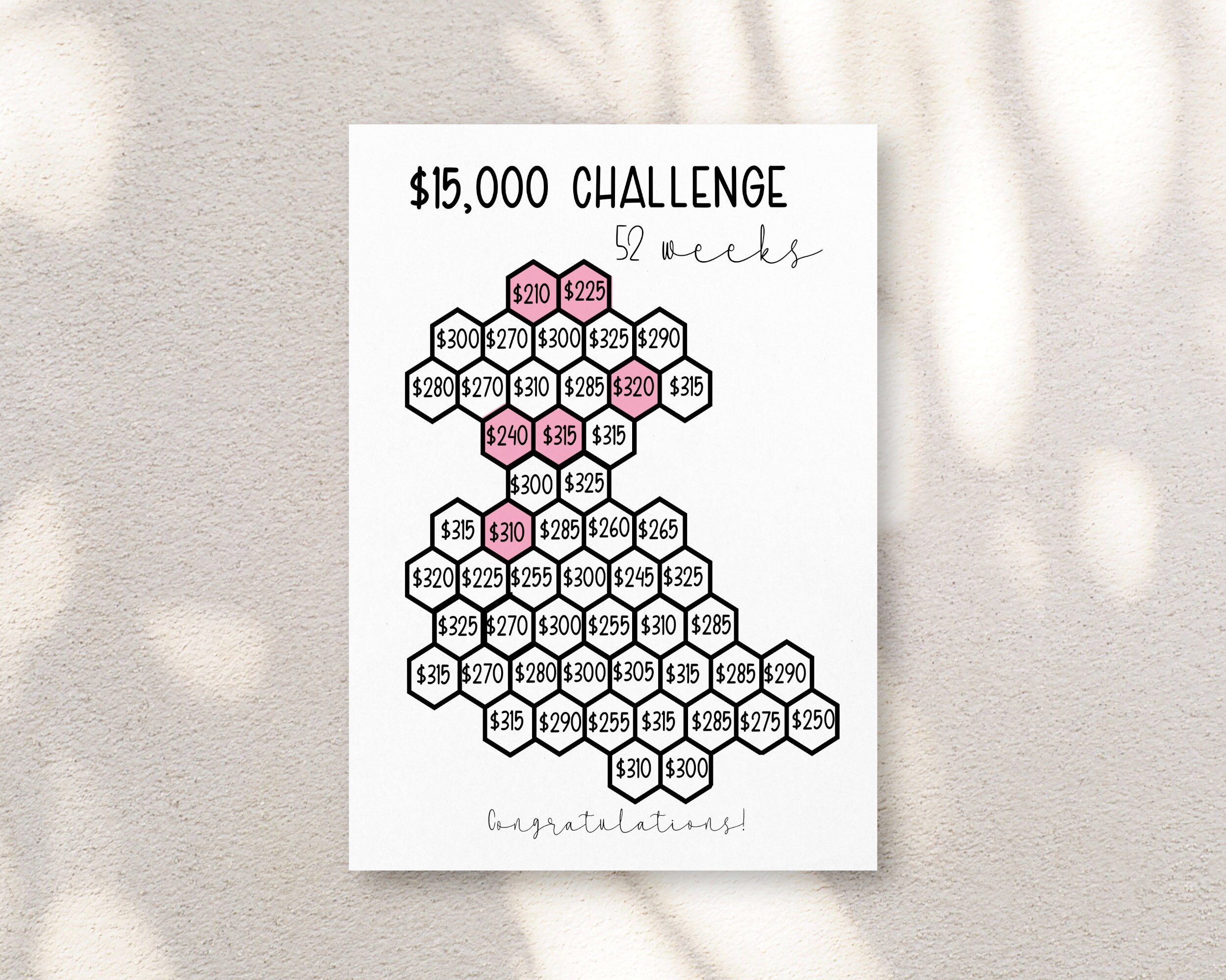 15K 52 Week Savings Challenge | 15,000 Saving Challenges | Money ...