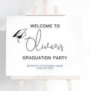 Graduation Welcome Sign Graduation Poster Graduation Decorations Grad ...