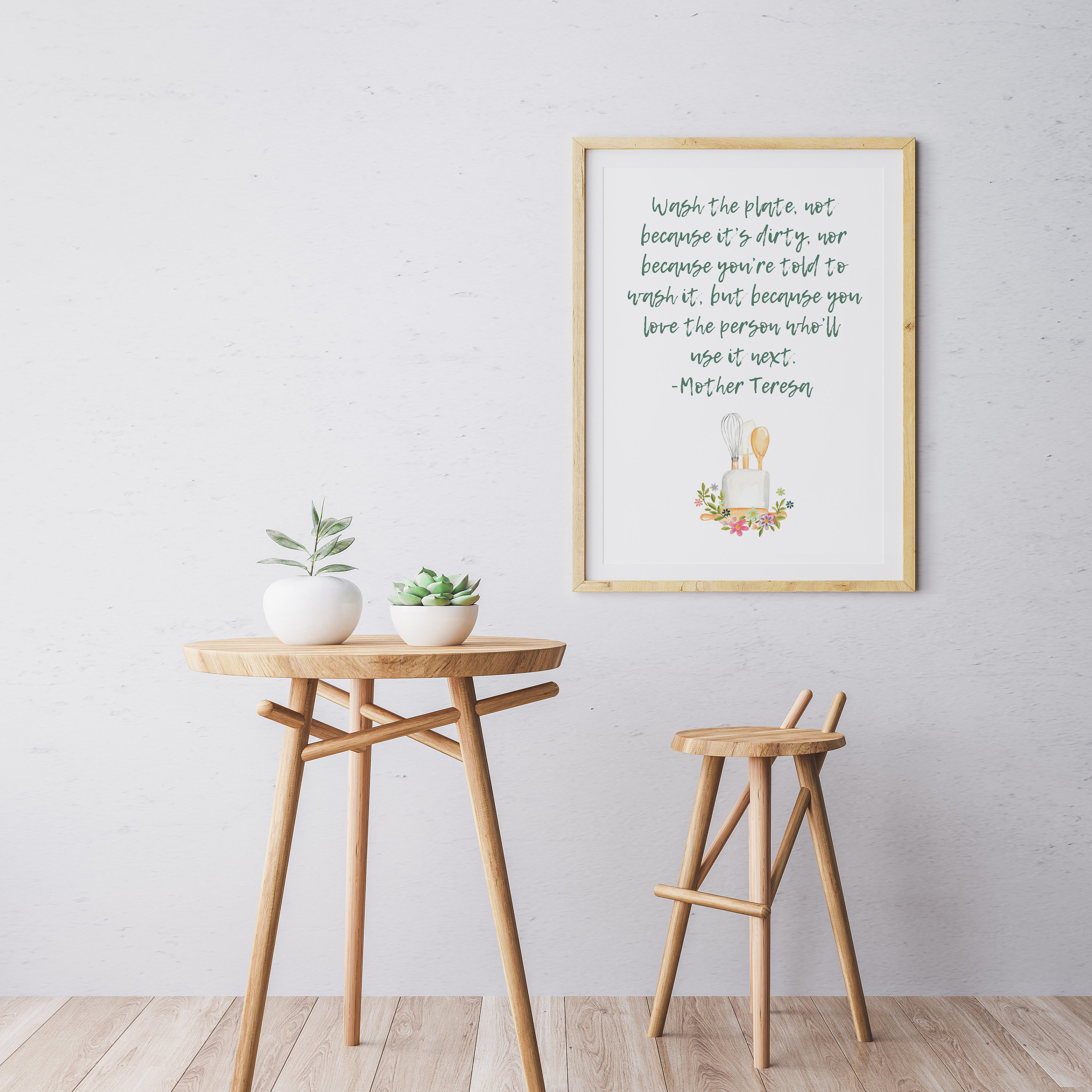 Wash the Plate | Wall Art | Watercolor Print | Kitchen Art | Watercolor ...
