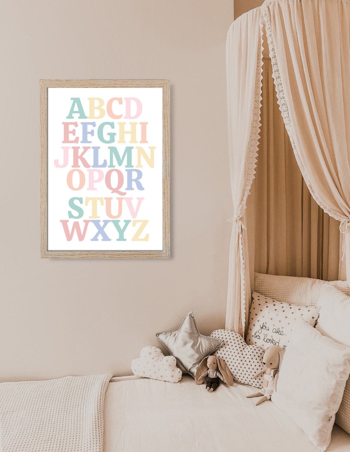 Pastel Alphabet Poster Classroom Decor Elementary - Etsy