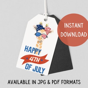 4th of July Printable Tag Tags for Handmade Items 4th of July Party ...