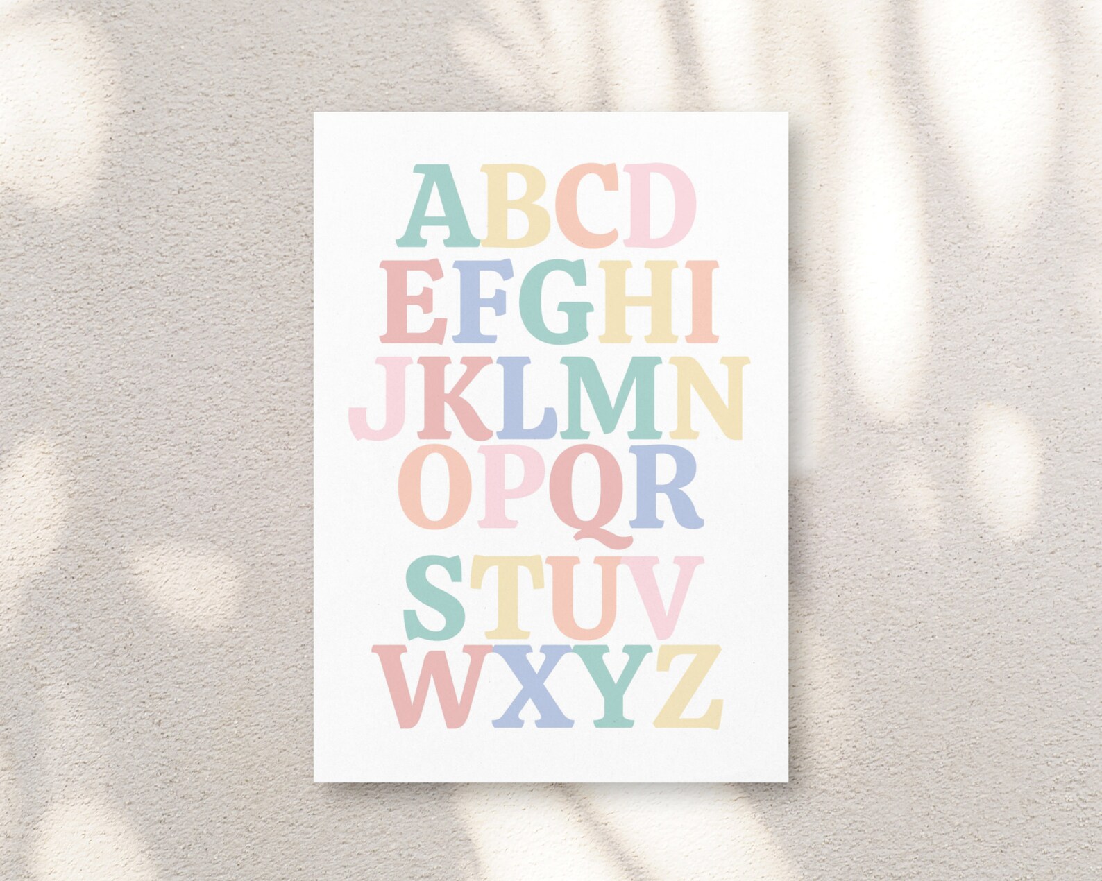 Pastel Alphabet Poster | Classroom Decor Elementary | Preschool ...