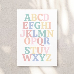 Pastel Alphabet Poster | Classroom Decor Elementary | Preschool ...