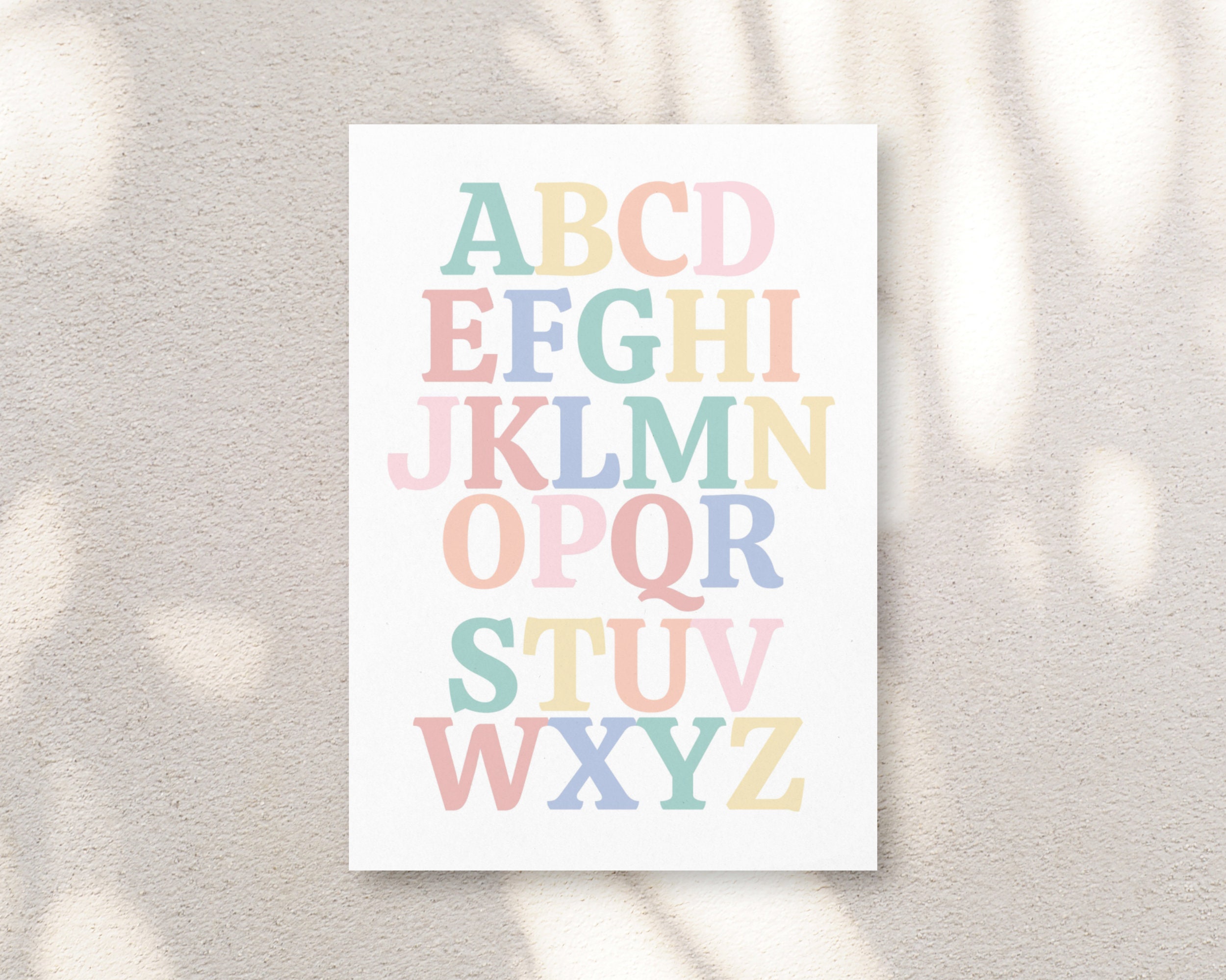 Pastel Alphabet Poster | Classroom Decor Elementary | Preschool ...