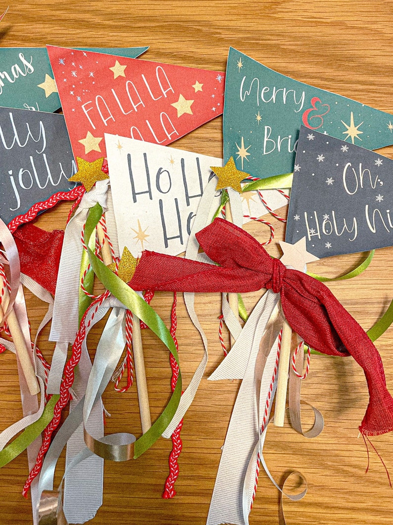 Printable Flag Holiday Christmas Flags Christmas Pennant - Etsy