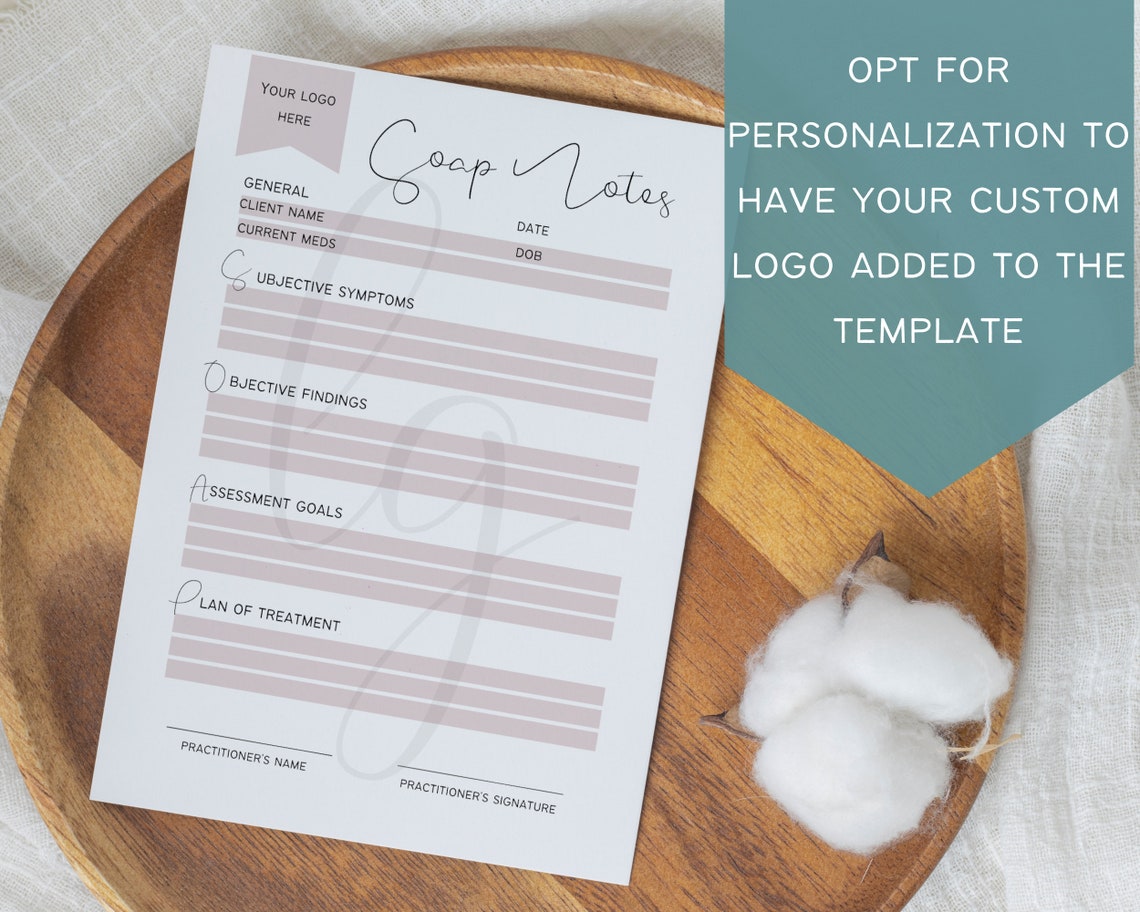 Soap Notes Template | Soap Notes Format | Esthetician Business ...