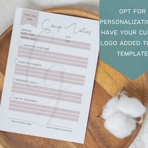 Soap Notes Template | Soap Notes Format | Esthetician Business ...