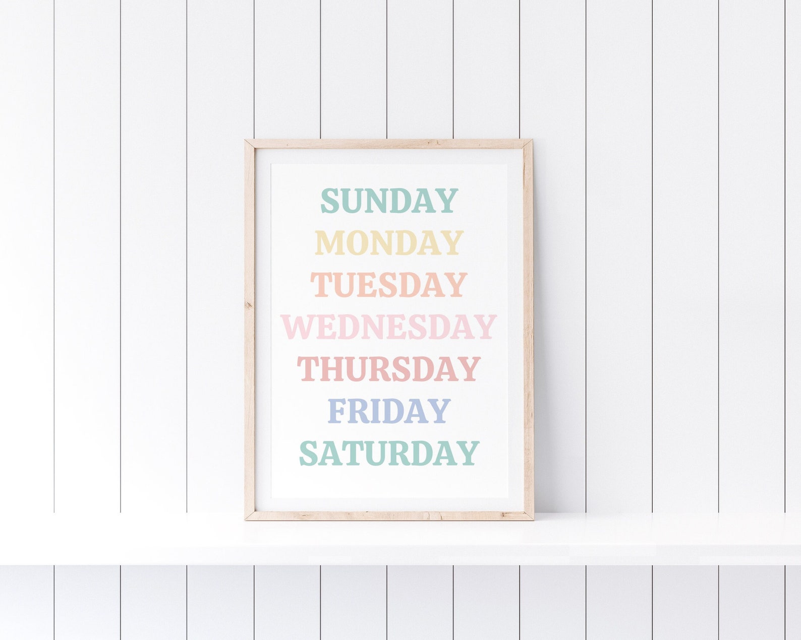Pastel Days of the Week Classroom Decor Elementary - Etsy
