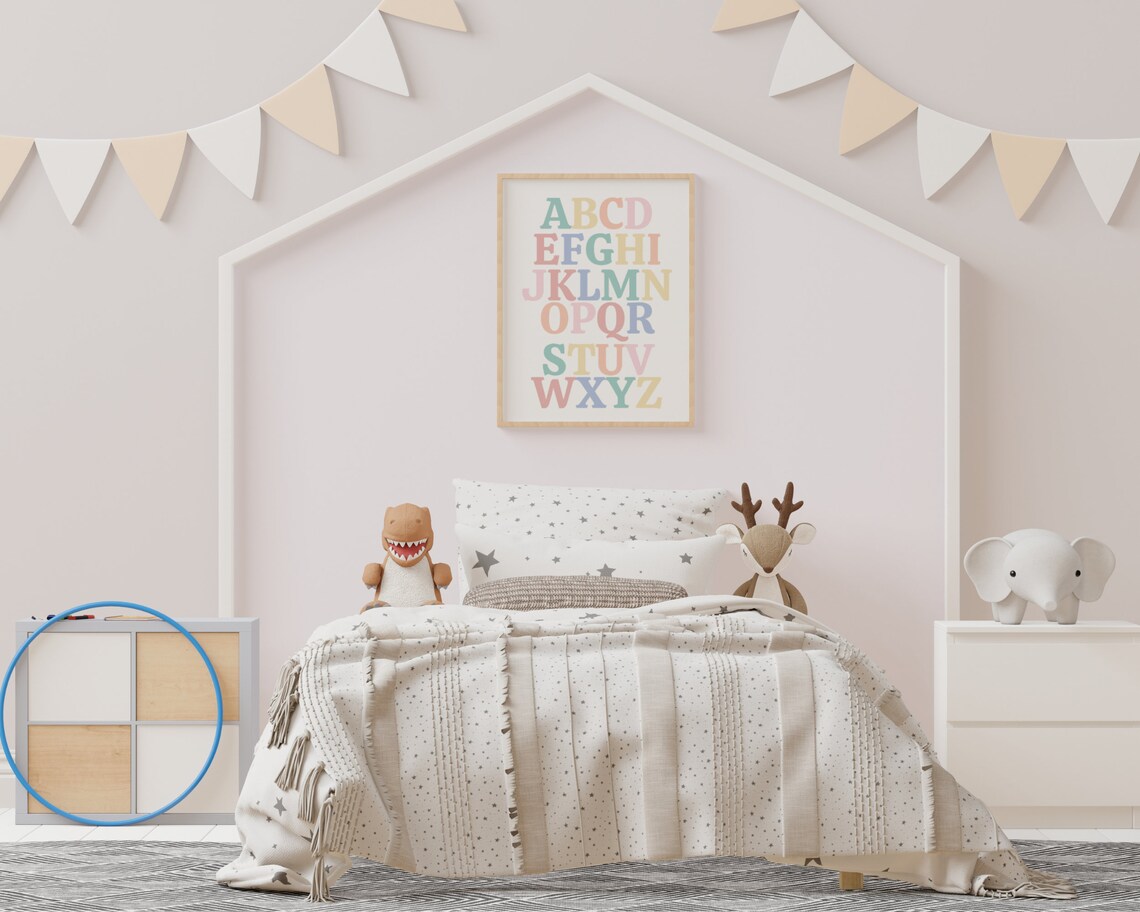 Pastel Alphabet Poster Classroom Decor Elementary - Etsy