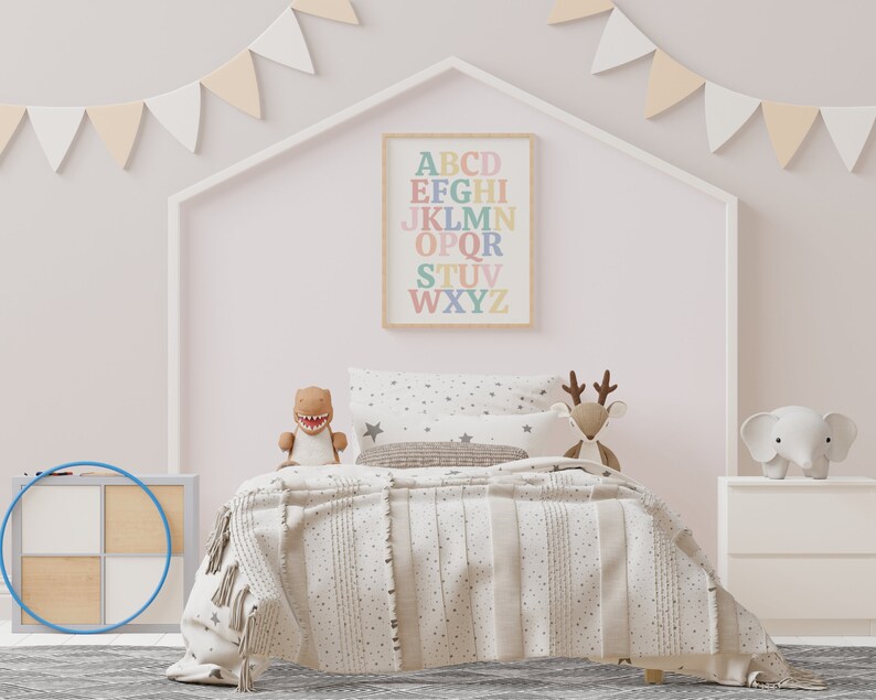 Pastel Alphabet Poster Classroom Decor Elementary - Etsy