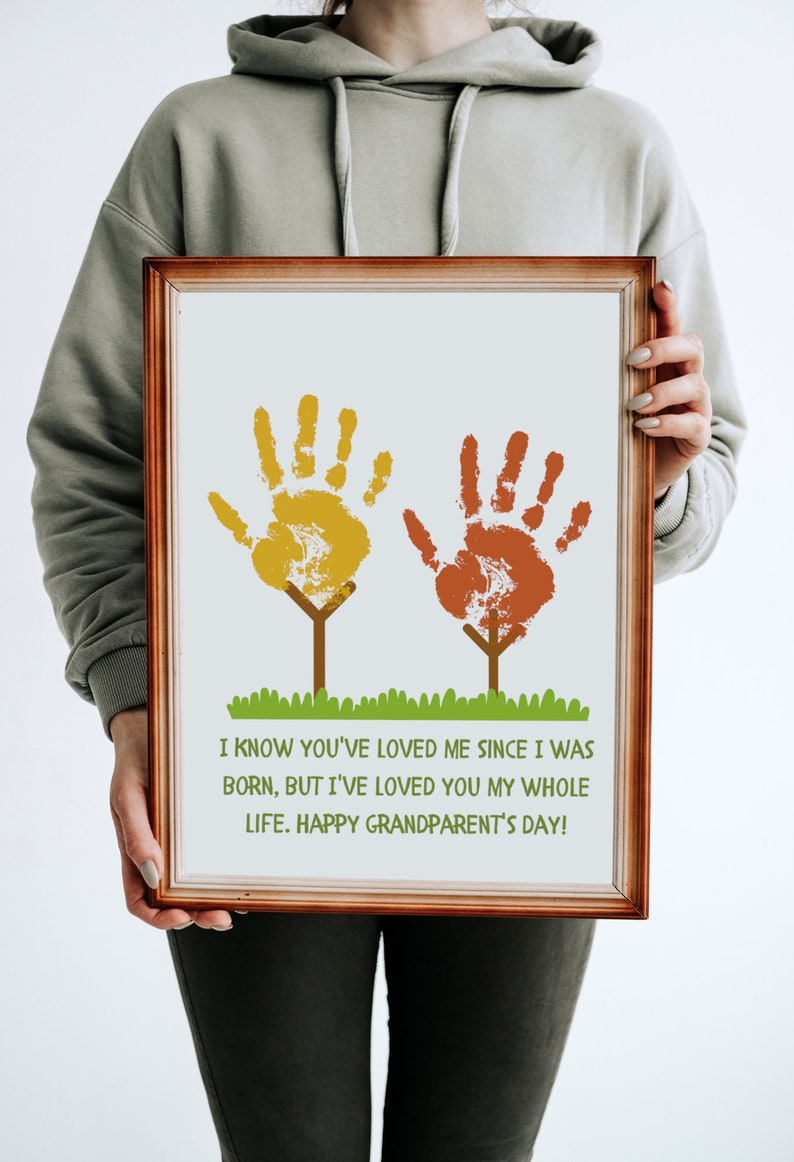 Grandparents Day Handprint Art |nana Gift From Grandkids |grandma and ...