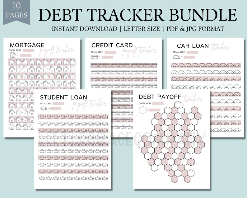 Debt Payoff Tracker | Debt Tracker |house Payoff Tracker |debt Snowball ...