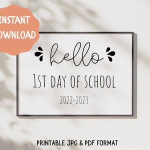 First Day of School Sign | Back to School Sign | Teacher Sign Printable ...