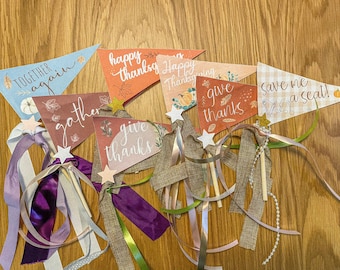 Thanksgiving Pennant Flag Printable Pennant Flag Digital - Etsy
