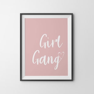 Girls Bedroom Sign Girls Rule Girl Gang Art Girl Nursery Decor ...