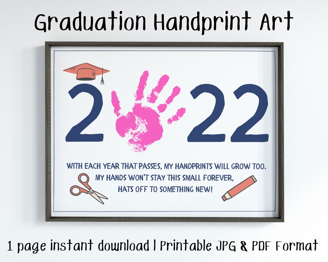 Graduation Handprint Art Handprint Art Craft Handprint - Etsy