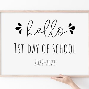 First Day of School Sign | Back to School Sign | Teacher Sign Printable ...