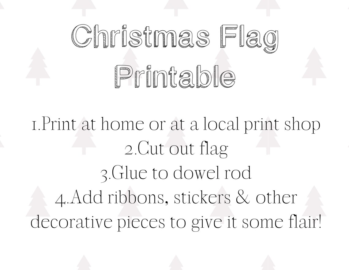 Printable Flag Holiday Christmas Flags Christmas Pennant - Etsy