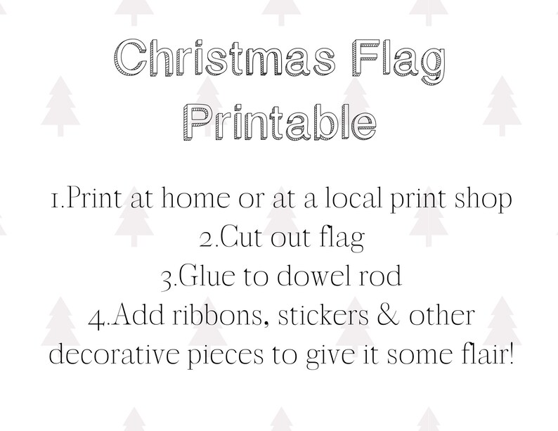 Printable Flag Holiday Christmas Flags Christmas Pennant - Etsy
