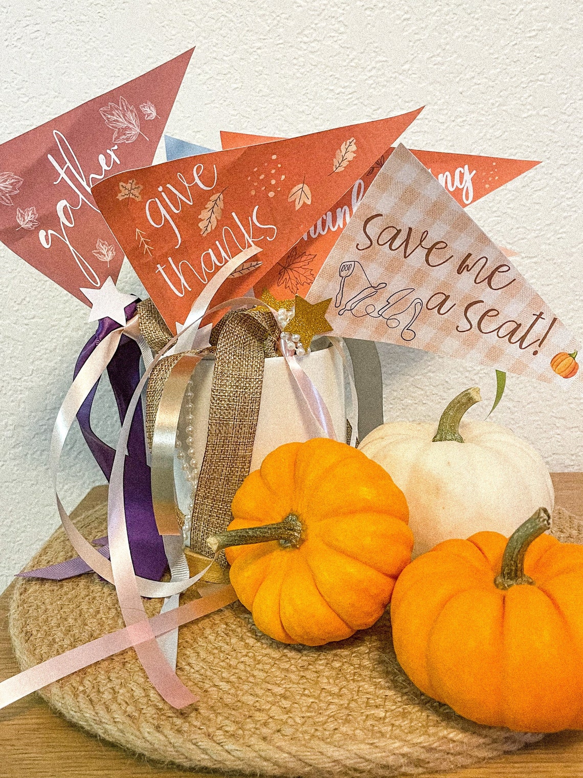 Printable Flag Thanksgiving Table Decor Thanksgiving Flag | Etsy