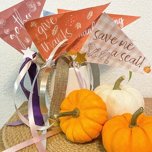 Printable Flag | Thanksgiving Table Decor | Thanksgiving Flag | Fall ...