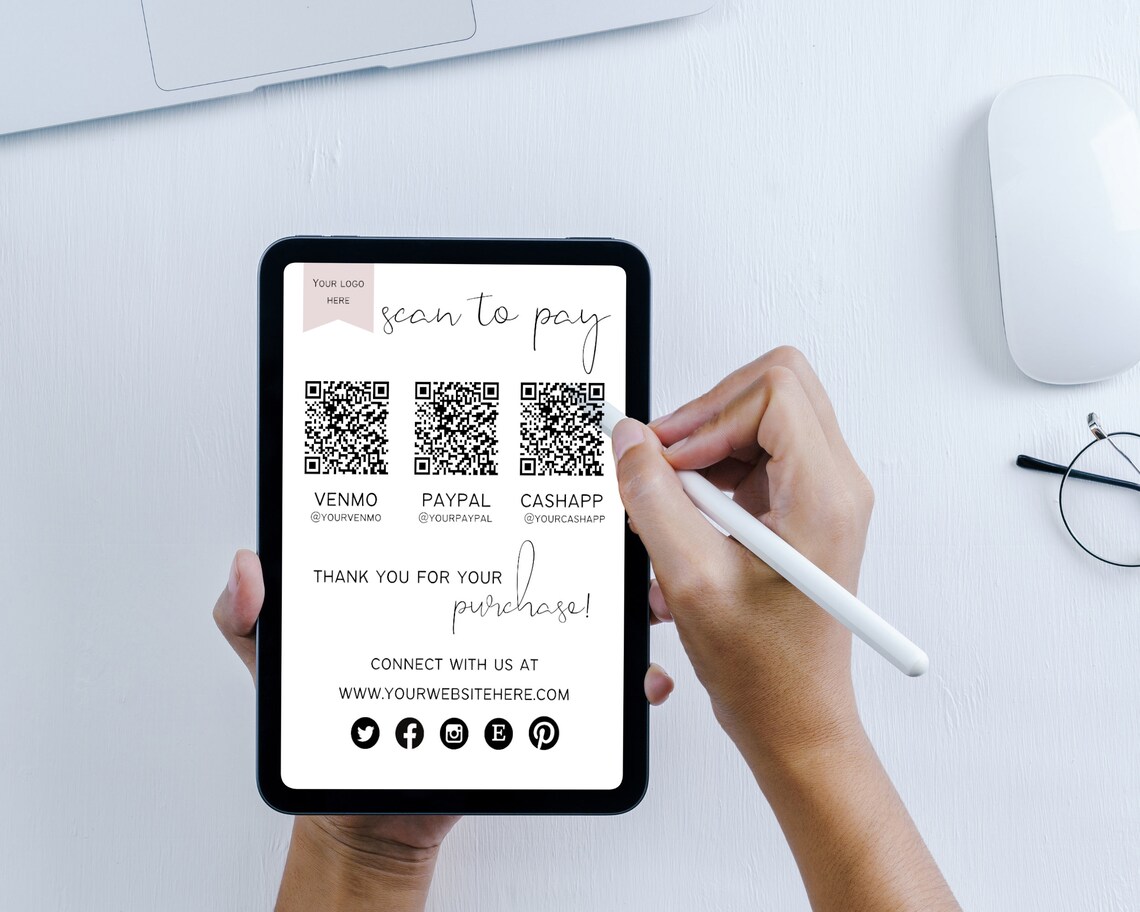 QR Code Sign Scan to Pay Payment Sign Vendor Payment - Etsy