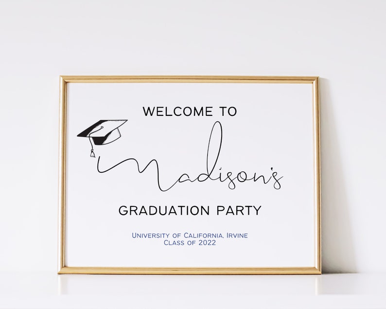 Graduation Welcome Sign Graduation Poster Graduation - Etsy