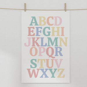 Pastel Alphabet Poster | Classroom Decor Elementary | Preschool ...
