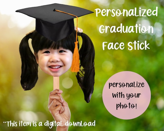 Face on A Stick Preschool Graduation Head on A Stick | Etsy