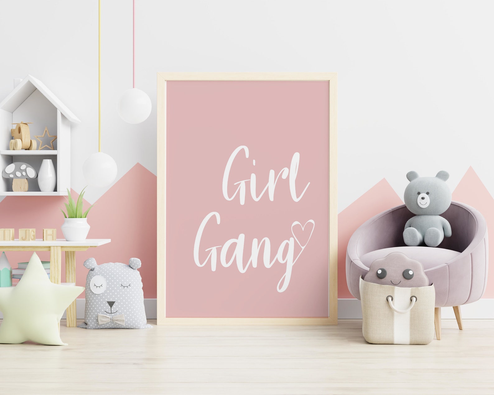 Girls Bedroom Sign Girls Rule Girl Gang Art Girl Nursery | Etsy