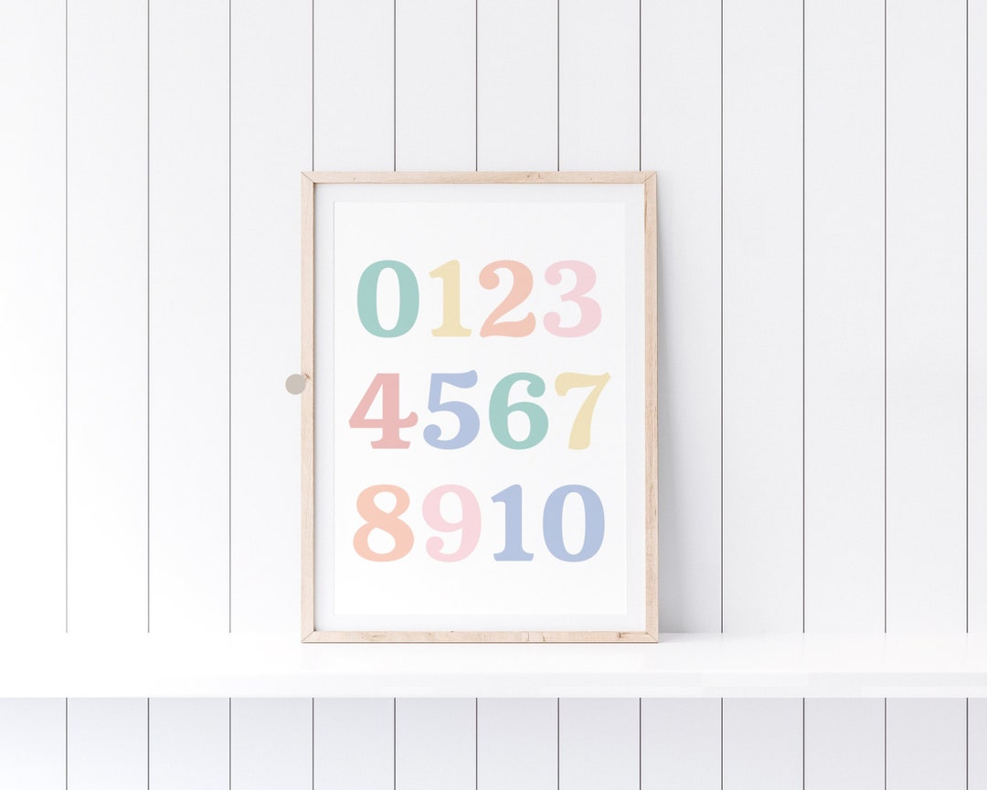 Pastel Numbers Print | Classroom Decor Elementary | Preschool Classroom ...