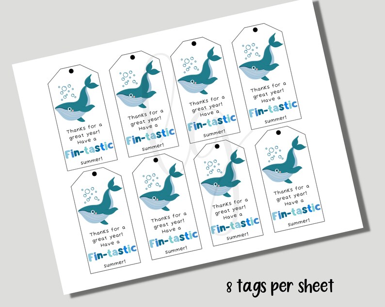 Printable Teacher Gift Tag End of Year Teacher Gift End of - Etsy