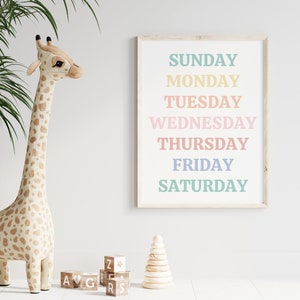 Pastel Days of the Week | Classroom Decor Elementary | Preschool ...