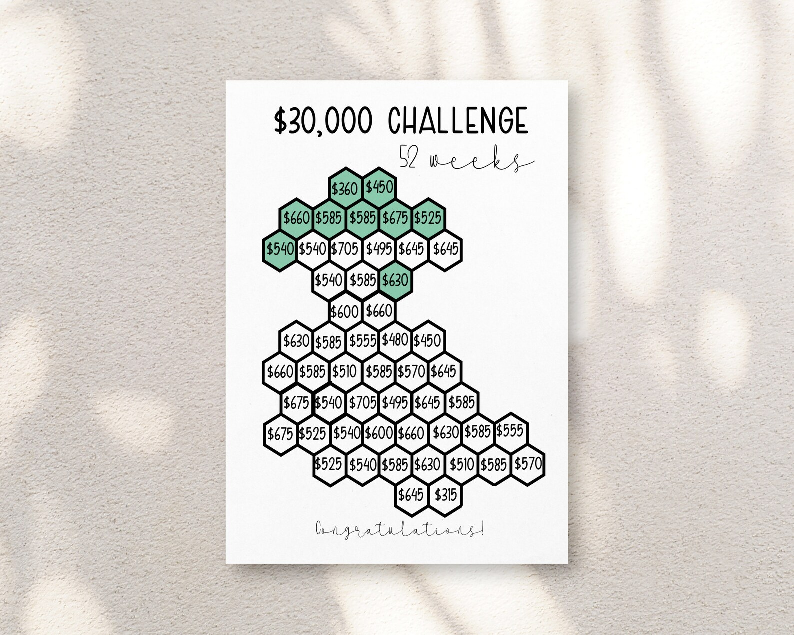 30K 52 Week Savings Challenge | 30,000 Saving Challenges | 30K Money ...