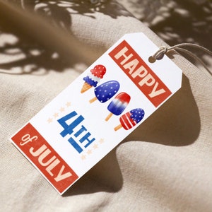 4th of July Printable Tag Tags for Handmade Items 4th of July Party ...