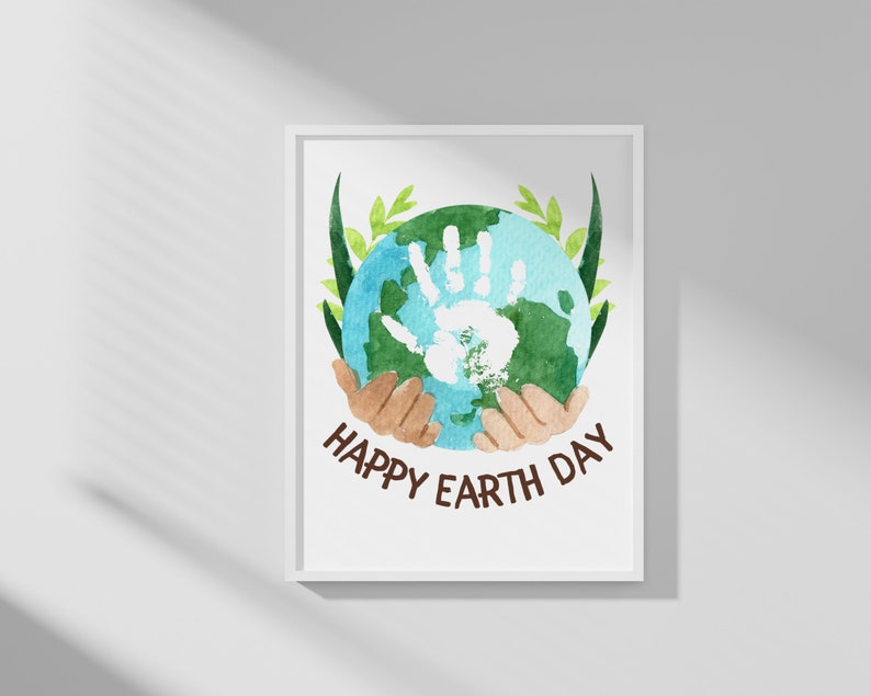 Earth Day Kids Handprint Art Handprint Kids Activity - Etsy