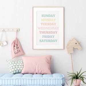 Pastel Days of the Week | Classroom Decor Elementary | Preschool ...