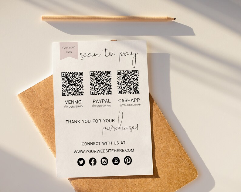 QR Code Sign Scan to Pay Payment Sign Vendor Payment - Etsy
