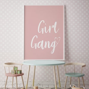 Girls Bedroom Sign | Girls Rule | Girl Gang Art | Girl Nursery Decor ...