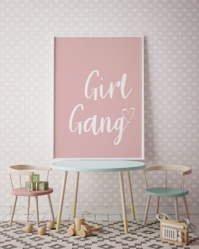 Girls Bedroom Sign Girls Rule Girl Gang Art Girl Nursery - Etsy
